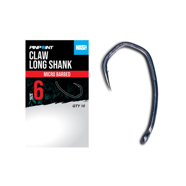 Nash Claw Long Shank Carp Hook • NEXT DAY DELIVERY • TT