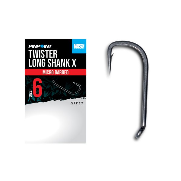 Nash Twister Long Shank X Carp Hook • NEXT DAY DELIVERY • TT