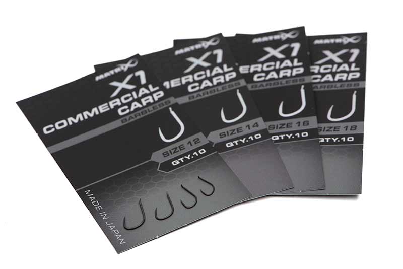 Matrix X1 Commercial Carp Barbless Hook • NEXT DAY DELIVERY • TT