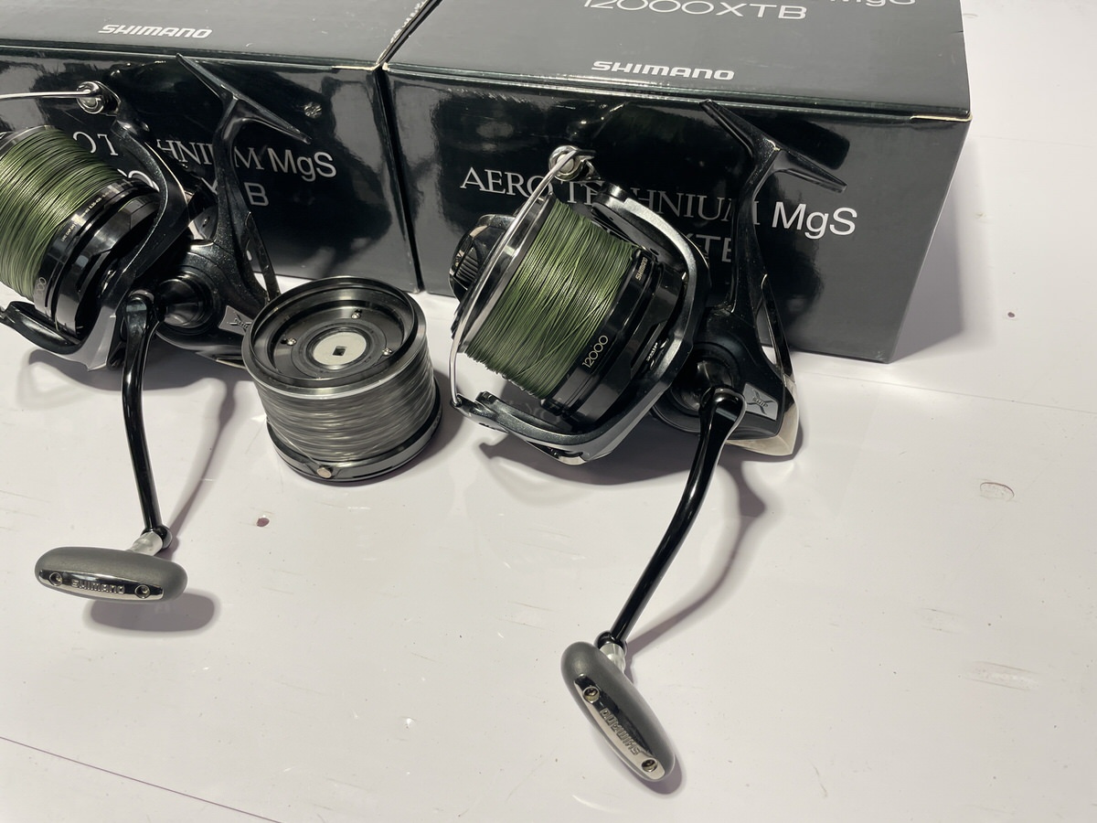 3x Shimano Aero Technium MGS 12000 XTB With Spare Spools - PRE LOVED • NEXT DAY DELIVERY • TT