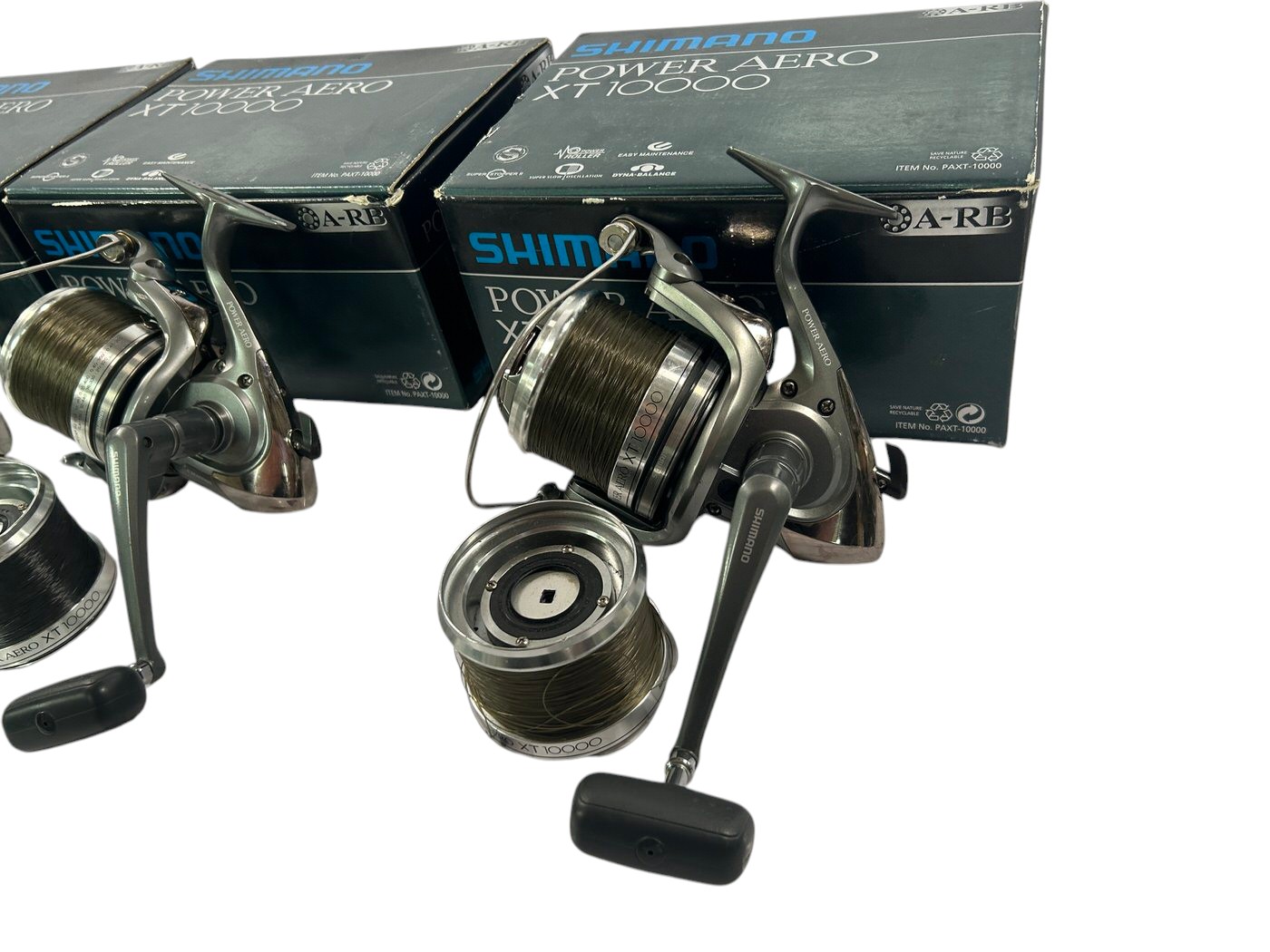3x Shimano Power Aero XT 10000 With Spare Spools In Boxes - PRE LOVED ...