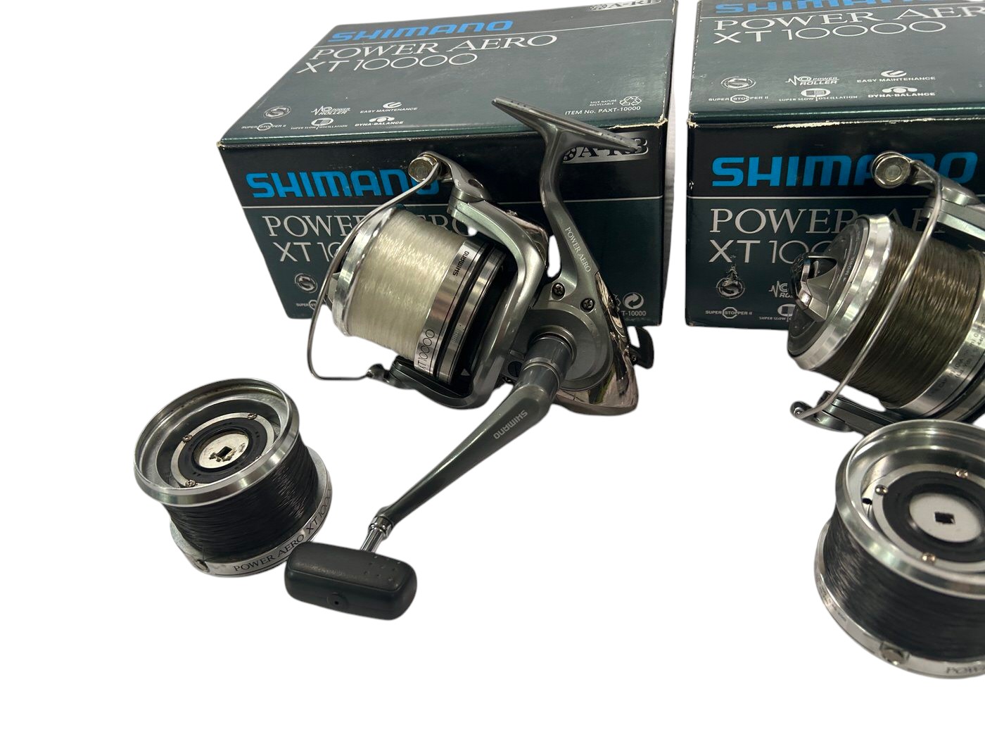 3x Shimano Power Aero XT 10000 With Spare Spools In Boxes - PRE LOVED ...